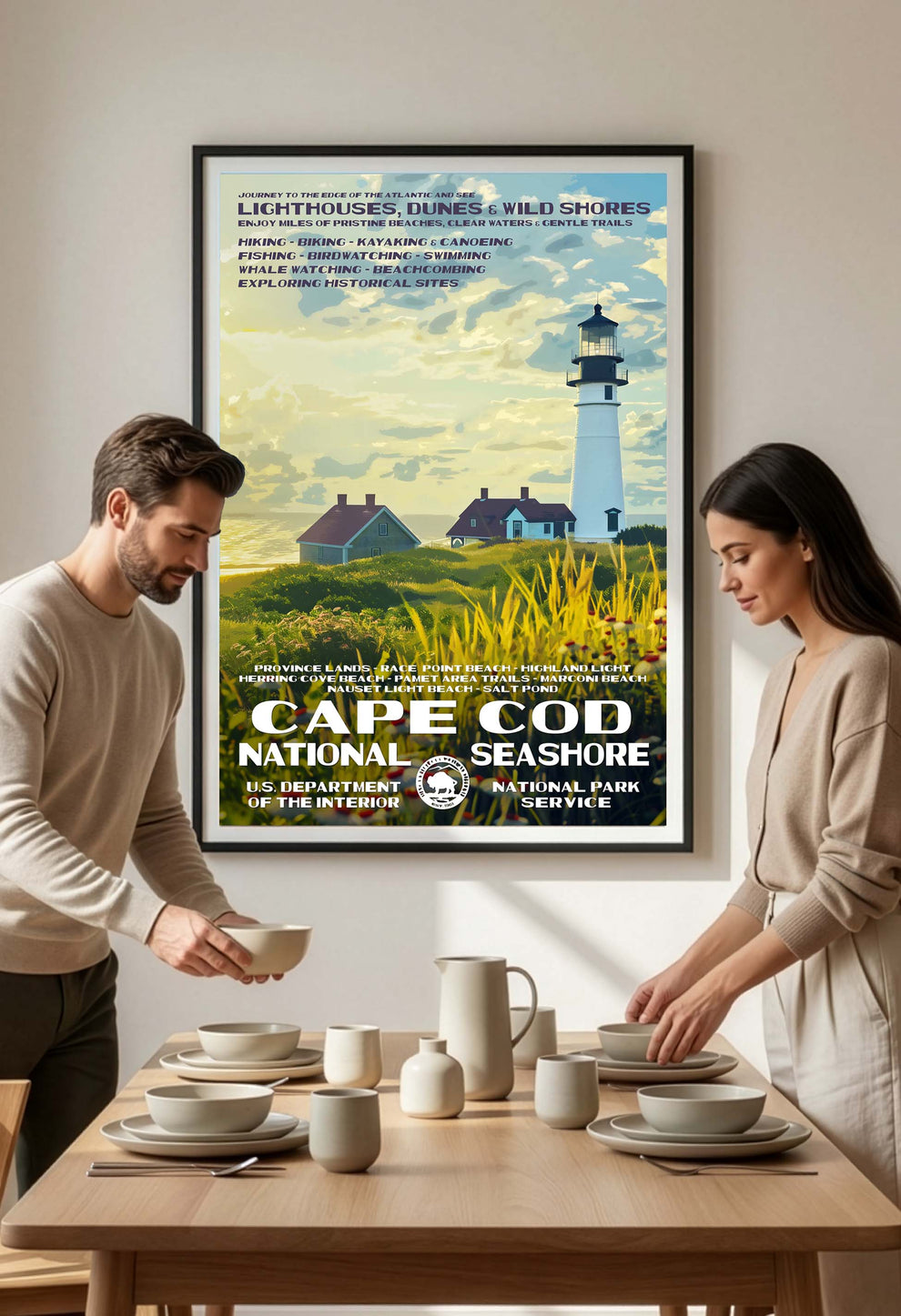 Cape Cod National Seashore Poster - Vintage, WPA-style Wall Art Print – National Park Posters
