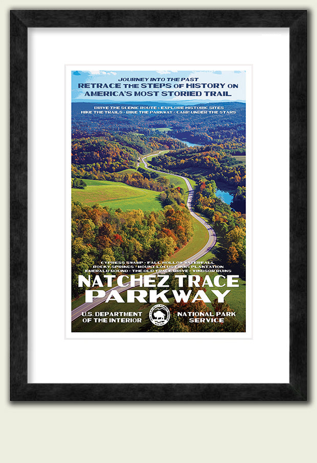 Natchez Trace Parkway Poster | WPA Style Travel Poster – National Park ...