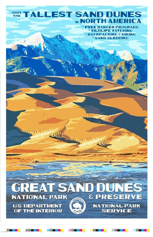Great Sand Dunes Posters | WPA Posters for Sale – National Park Posters