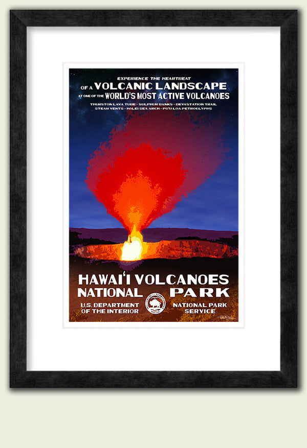 Hawaii Volcanoes National Park Poster | Hawaii Travel Poster – National ...